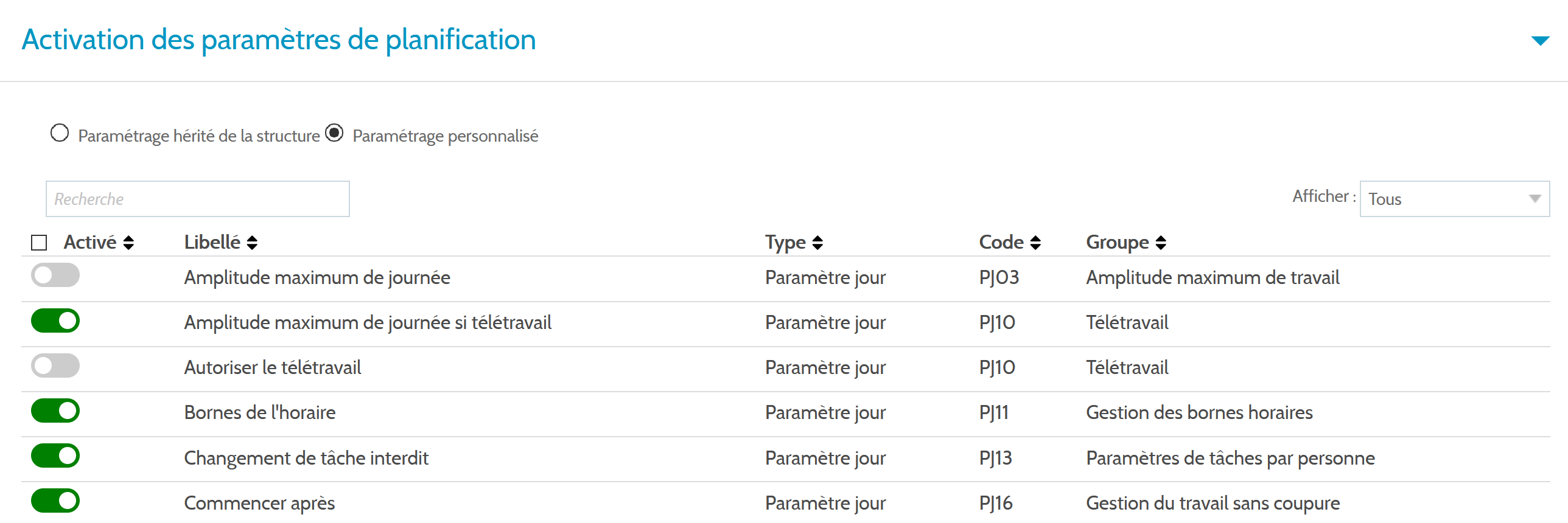 Introduction aux paramètres, fiches et groupes de paramètres ...