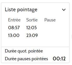 Visualiser mes pointages – Timesquare Académie - Mon centre d'aide